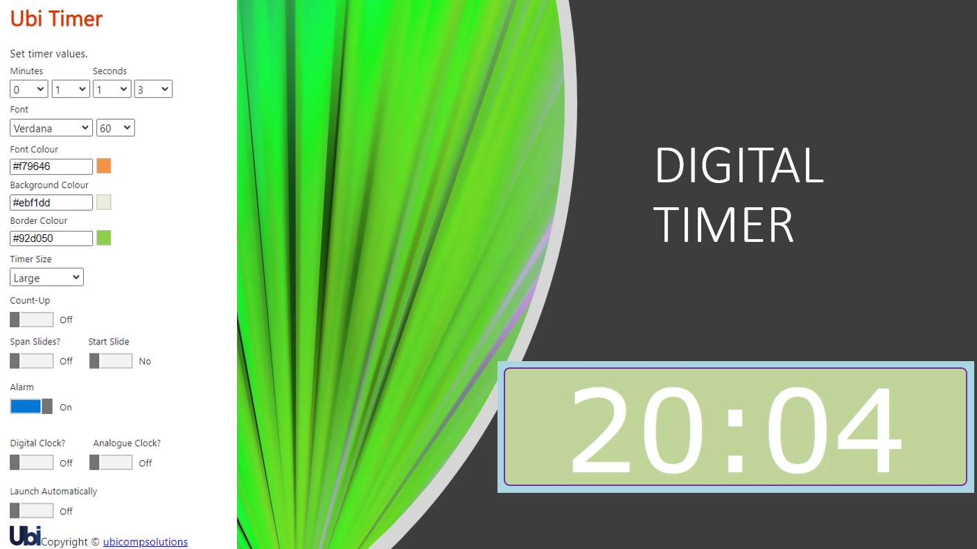 Ubi Timer – PowerPoint Timer